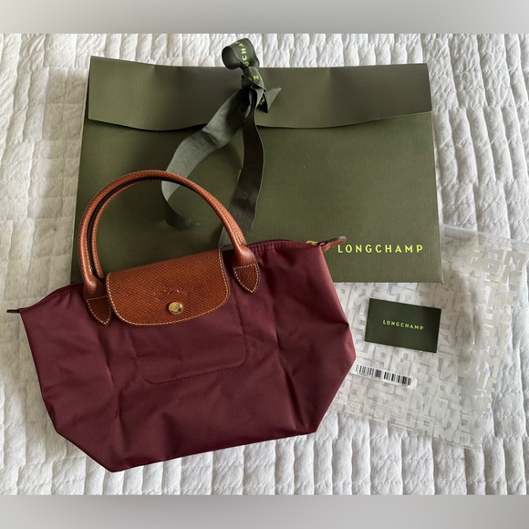 Longchamp | Bags | Longchamp Burgundy Le Pliage Small Bag | Poshmark